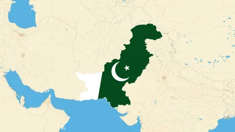 Pakistan Map Flag