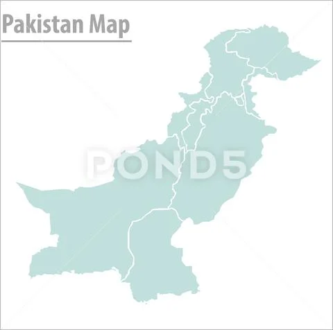 Pakistan map illustration vector detailed pakistan map with states ...