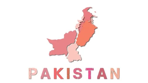 Pakistan map with paper regions. Animate... | Stock Video | Pond5