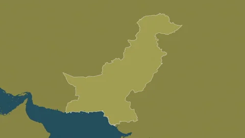 Pakistan map - zoom. Border. Pattern. | Stock Video | Pond5