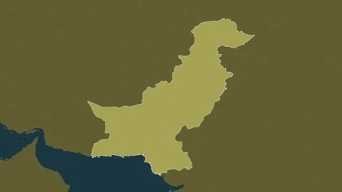 Pakistan map - zoom. Regions. Pattern. | Stock Video | Pond5