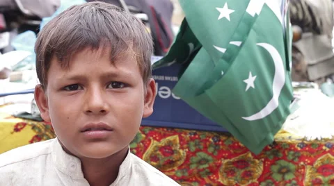 Pakistani child with National Flag | Stock Video | Pond5
