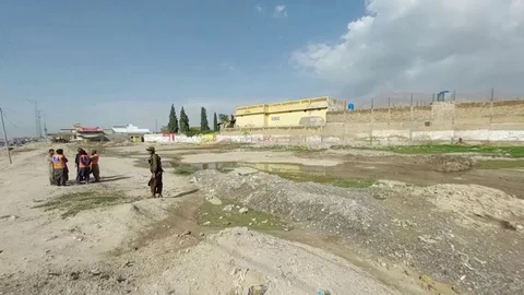 Pakistani NGO builds makeshift huts for ... | Stock Video | Pond5