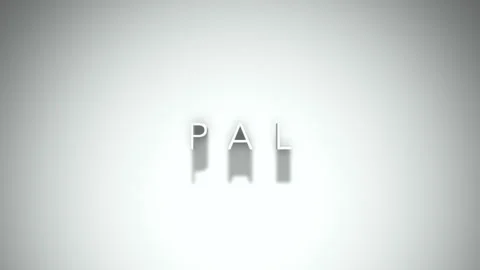pal 3D title animation text with shadows... | Stock Video | Pond5