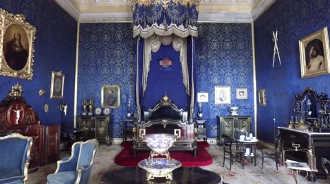 Palace Ajuda Royal Blue room - Lisboa, P... | Stock Video | Pond5