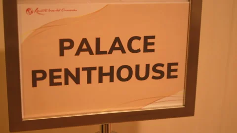 palace penthouse poster plate sign board | Stock Video | Pond5