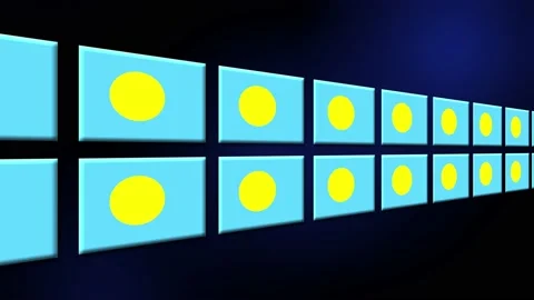 Palau Flag Animated Background 3d Animat... | Stock Video | Pond5