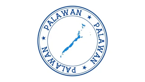 Palawan intro. Badge with the circular n... | Stock Video | Pond5