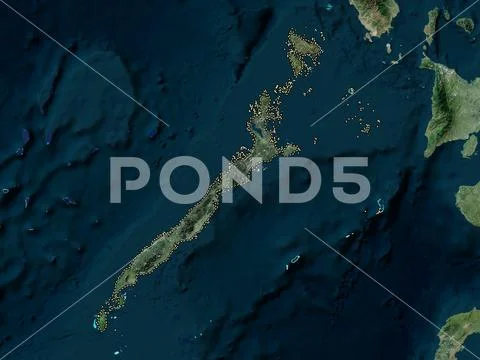 Palawan, Philippines. High resolution satellite map: Royalty Free ...