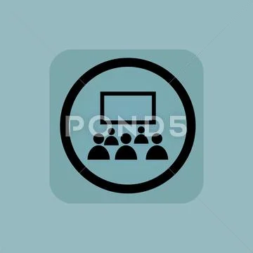 Pale blue audience sign Stock Illustration ~ #52532512