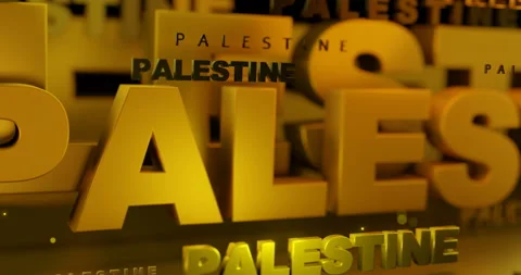PALESTINE Country Name 3D TEXT, PALESTI... | Stock Video | Pond5