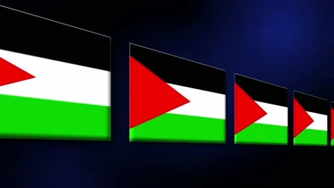 Palestine Flag Animated Background 3d An... | Stock Video | Pond5