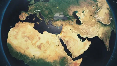 Palestine Map On Earth Globe | Stock Video | Pond5