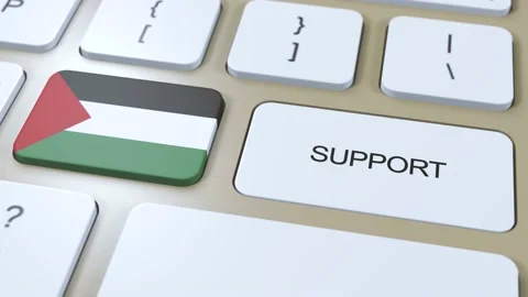 Palestine Support Concept. Button Push A... | Stock Video | Pond5