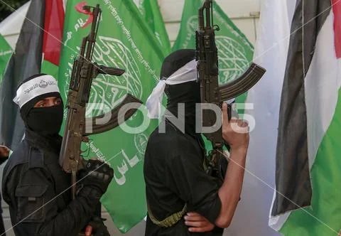 Palestinian fighters prepare for Hamas 35th founding anniversary, Gaza ...