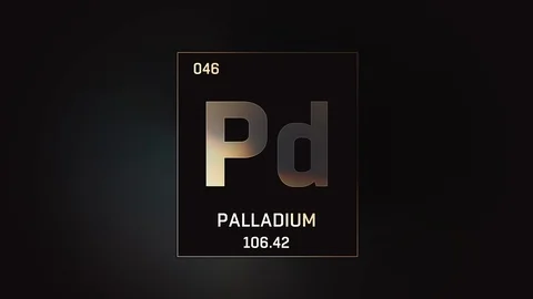 Palladium as Element 46 of the Periodic ... | Stock Video | Pond5