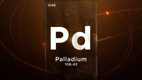 Palladium (Pd) symbol chemical element o... | Stock Video | Pond5