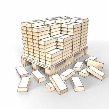 3D Model: Pallet with Gold ~ Buy Now #183942339 | Pond5