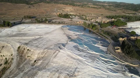 Pamukkale, Turkey. Aerial View of Hot Sp... | Stock Video | Pond5