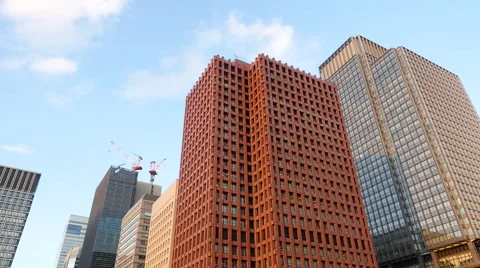 Pan Down of Building to Traffic in Centr... | Stock Video | Pond5