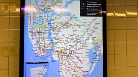 Pan Down View Of New York City Subway Tr... | Stock Video | Pond5