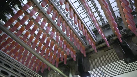 Pan of the industrial popsicle factory m... | Stock Video | Pond5