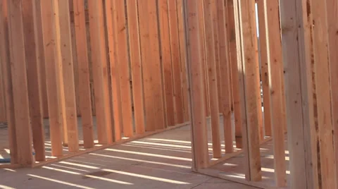 PAN INSIDE OF BUILDING OR HOUSE UNFINISH... | Stock Video | Pond5