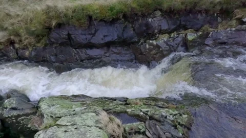 Pan left and right of water bounding dow... | Stock Video | Pond5