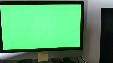 Pan Over A Green Screen Monitor, Left To... | Stock Video | Pond5