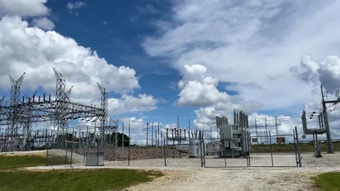 Pan from a power station to a beautiful ... | Stock Video | Pond5