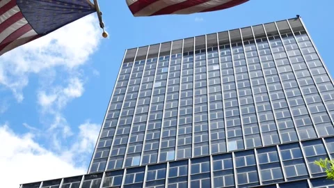 Pan Up reveals the World Headquarters of... | Stock Video | Pond5