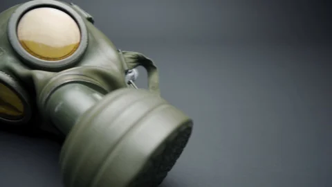 Pan From Right To Left Gas Mask Corona P... | Stock Video | Pond5