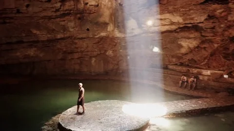 Pan Right to Left of Man Walking in the ... | Stock Video | Pond5