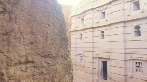 Pan Right Mid-Level View Reveal Bet Aman... | Stock Video | Pond5