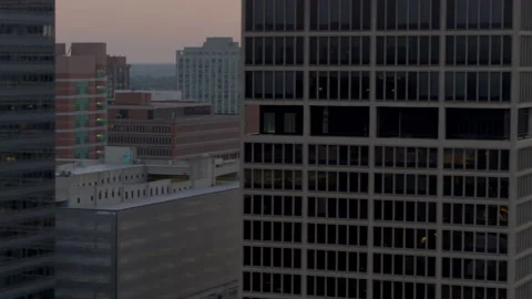 Pan right to reveal office building and ... | Stock Video | Pond5