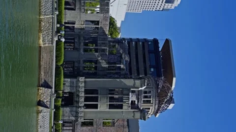 Pan Right Reveals Genbaku Dome, Hiroshim... | Stock Video | Pond5