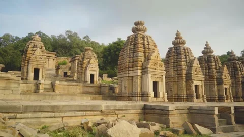 Pan shot of Ancient Gurjara Pratihara Te... | Stock Video | Pond5