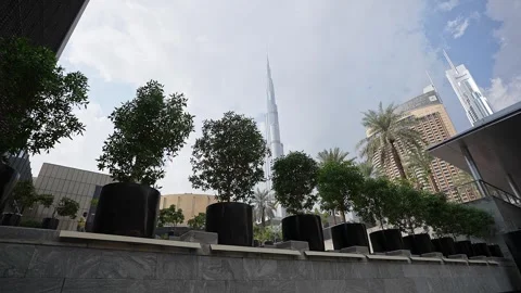 A pan shot of the Burj Khalifa in Dubai,... | Stock Video | Pond5