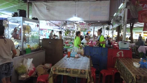 Pan Shot in the Food Court of the Famou... | Stock Video | Pond5