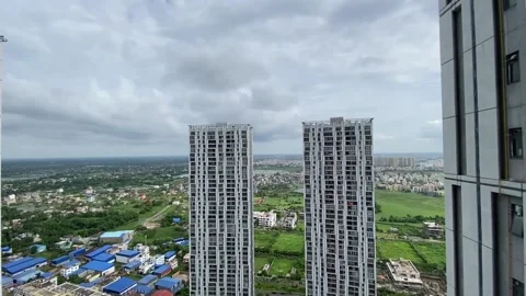 Pan shot of residential buildings called... | Stock Video | Pond5