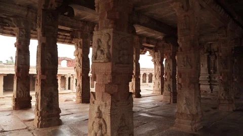 Pan view of Rock pillars with Architectu... | Stock Video | Pond5