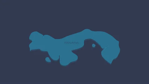 Panama animated map with alpha channel. | Stock Video | Pond5