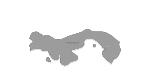 Panama animated map with alpha channel. | Stock Video | Pond5