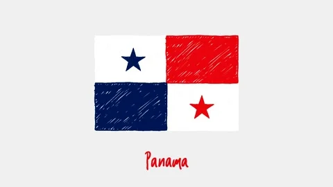 Panama Flag Pencil Sketch Looping Animat... | Stock Video | Pond5