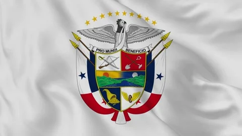 Panama national emblem or symbol in wavi... | Stock Video | Pond5