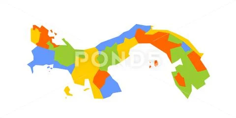 Panama political map of administrative divisions Illustration #232685612