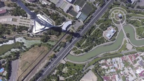 panarama of Tashkent TV tower | Stock Video | Pond5