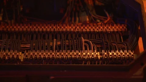 Panel detail of old electrical connectio... | Stock Video | Pond5