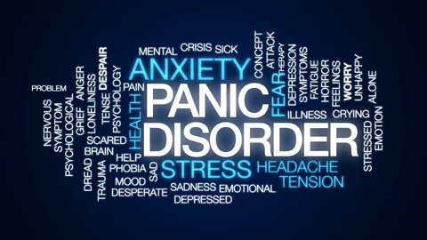 Panic disorder animated word cloud, text... | Stock Video | Pond5