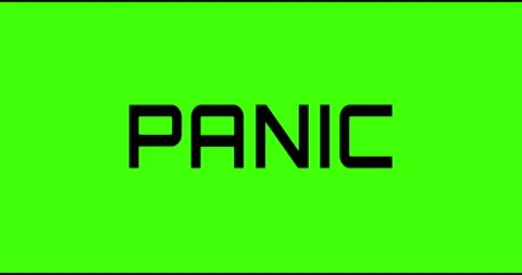 Panic text green screen, masked glitched... | Stock Video | Pond5